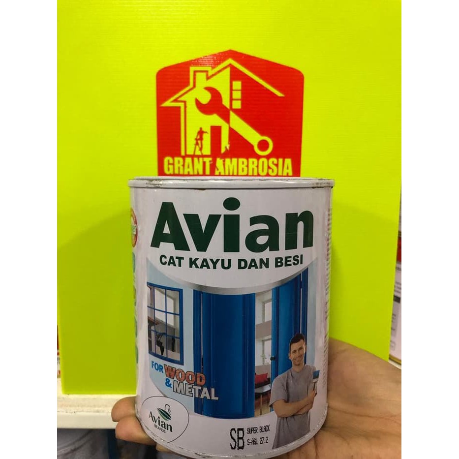Jual [4158] Avian Cat Kayu & Cat Besi Super Black | Shopee Indonesia