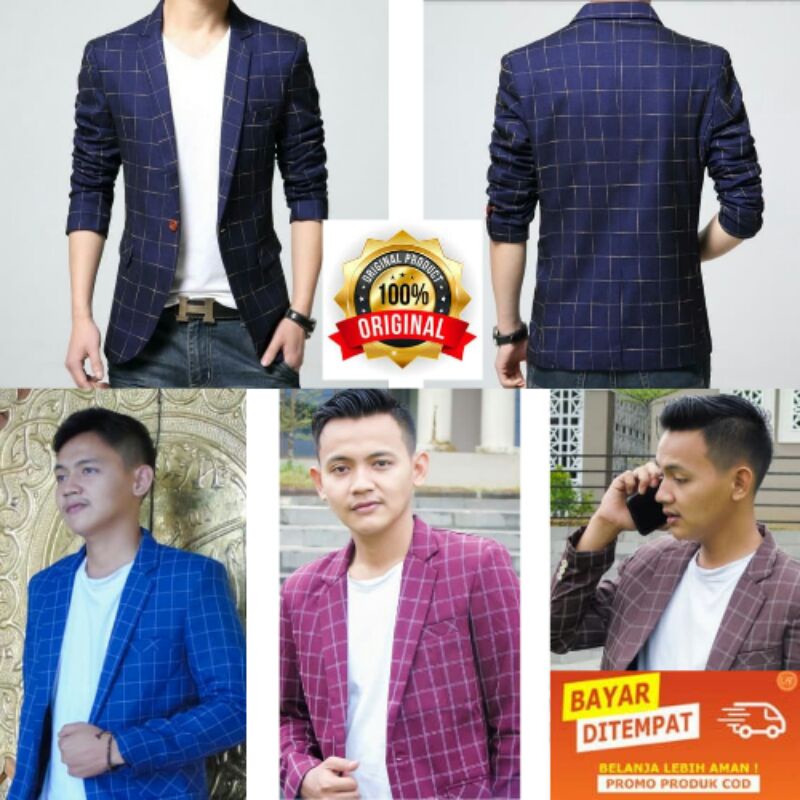 Jual BLAZER KOTAK/JAS KOTAK/JAS PRIA KOTAK/JAS MOTIF KOTAK | Shopee ...