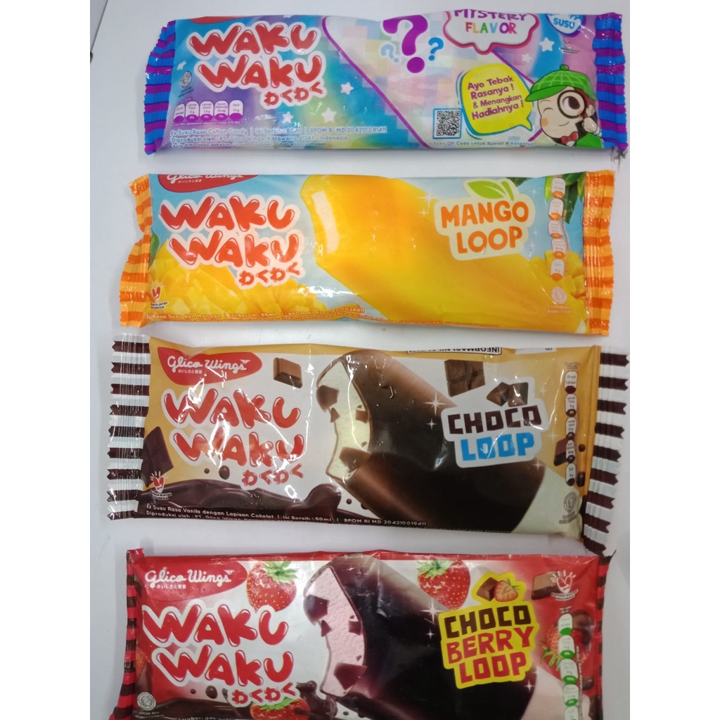 Jual Glico Waku Waku Ice Cream Loop 50 Ml | Shopee Indonesia