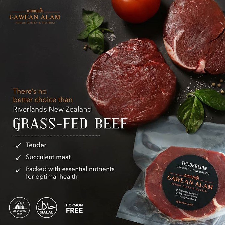 Jual NZ Grass-fed TENDERLOIN - Daging Sapi TENDERLOIN - Steak Cut (200 ...