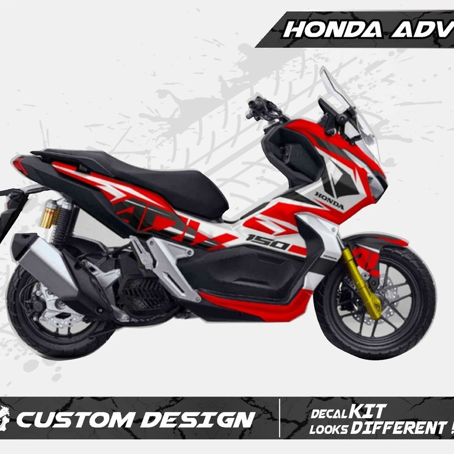 Jual STICKER DECAL MOTOR HONDA ADV MERAH PUTIH FULL BODY PREMIUM ...