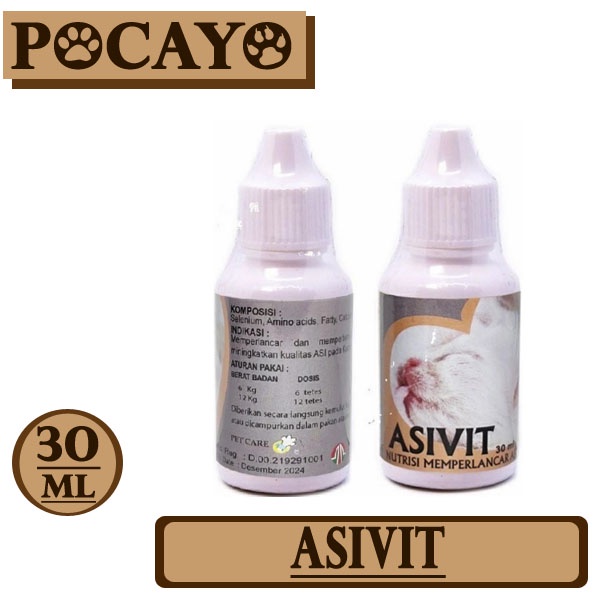 Jual Asivit Cat Obat Nutrisi Mempelancar Asi Kucing 30ml | Shopee Indonesia