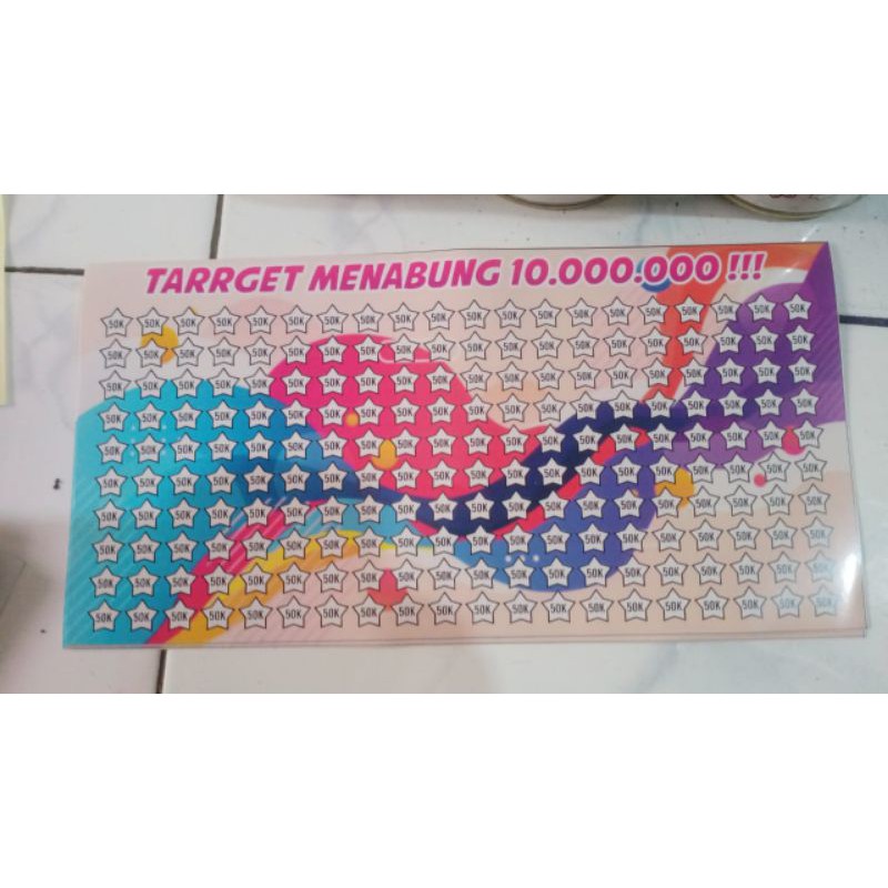 Jual Celengan Kaleng Viral, Celengan Target Trendy, Tabungan Kaleng ...