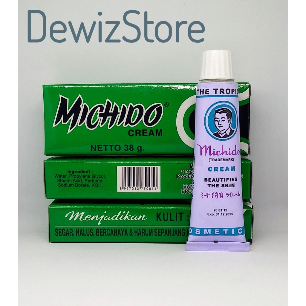 Jual MICHIDO CREAM / PELEMBAB WAJAH PRIA & WANITA - 38GR | Shopee Indonesia