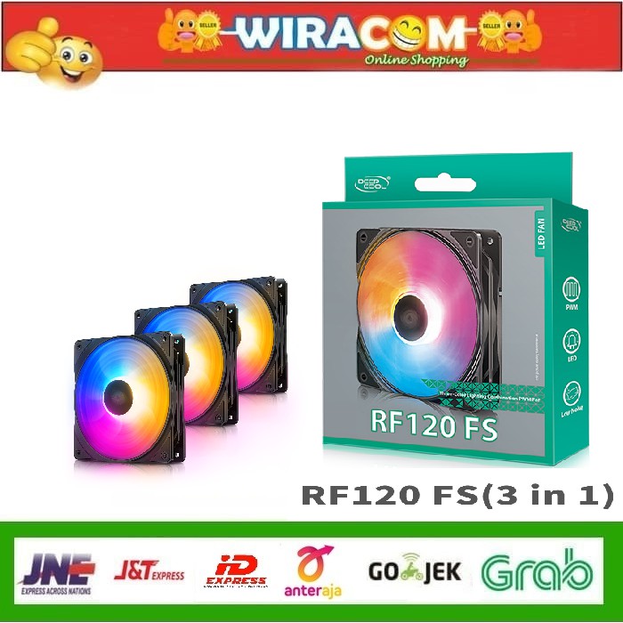 Jual DeepCool RF120 FS / RF120FS / RF 120 FS Fixed RGB 3in1 Fan case ...