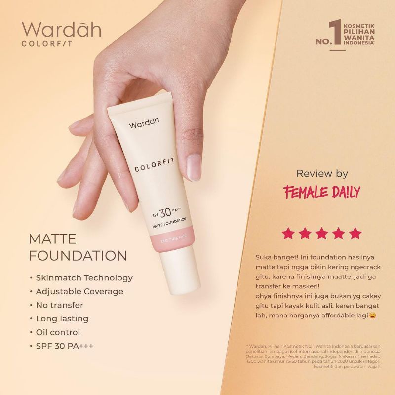 Jual wardah colorfit matte foundation spf 30 pa+++ 25ML | Shopee Indonesia