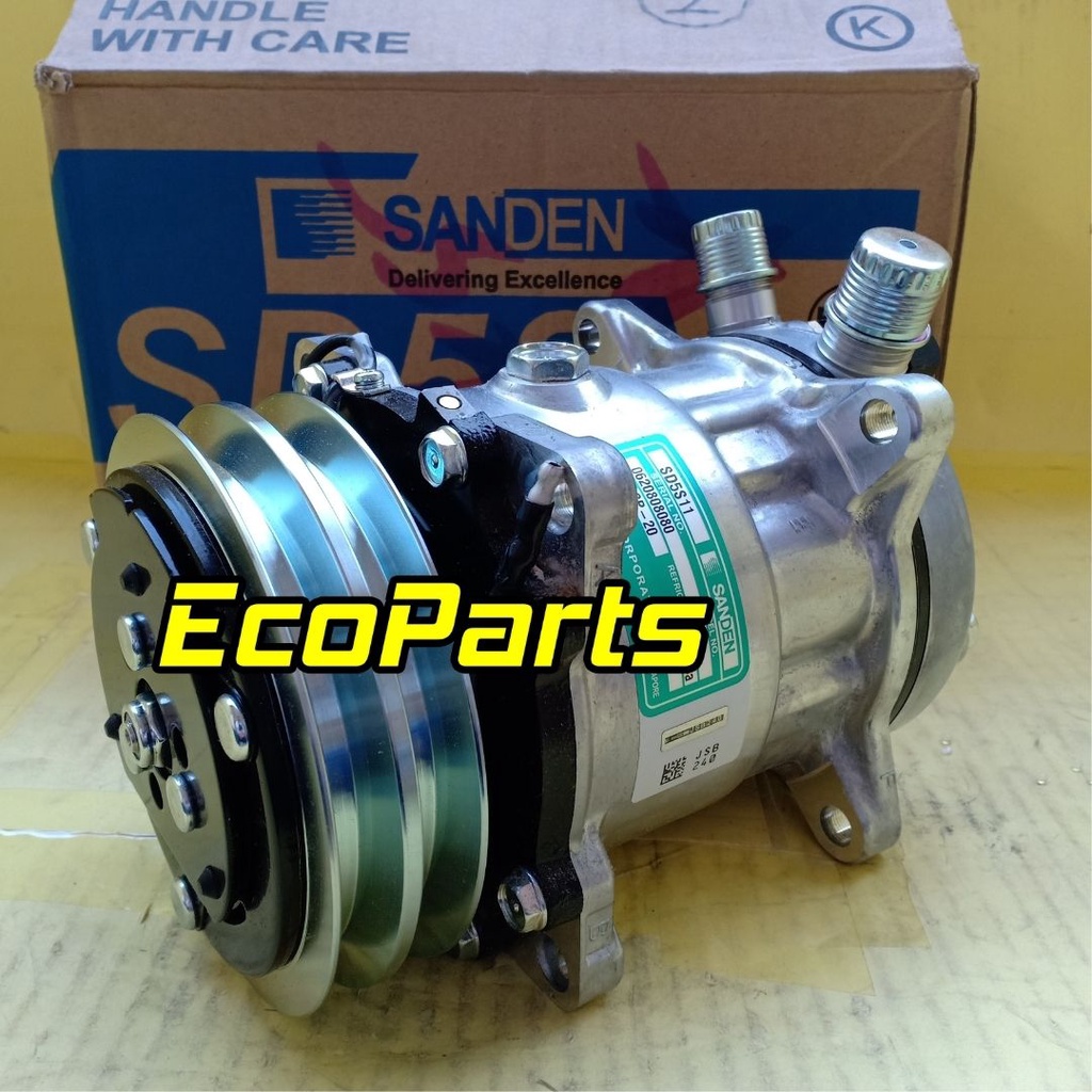 Jual Kompresor Compressor AC Mobil SANDEN ASLI 508 24V 24 Volt | Shopee ...