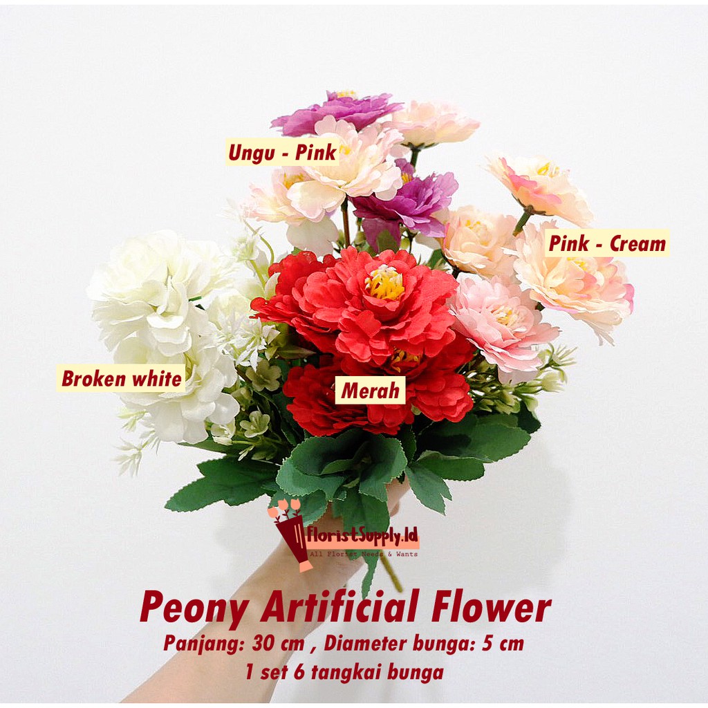 Jual Peony Artificial Flower / Bunga Palsu - AFK | Shopee Indonesia