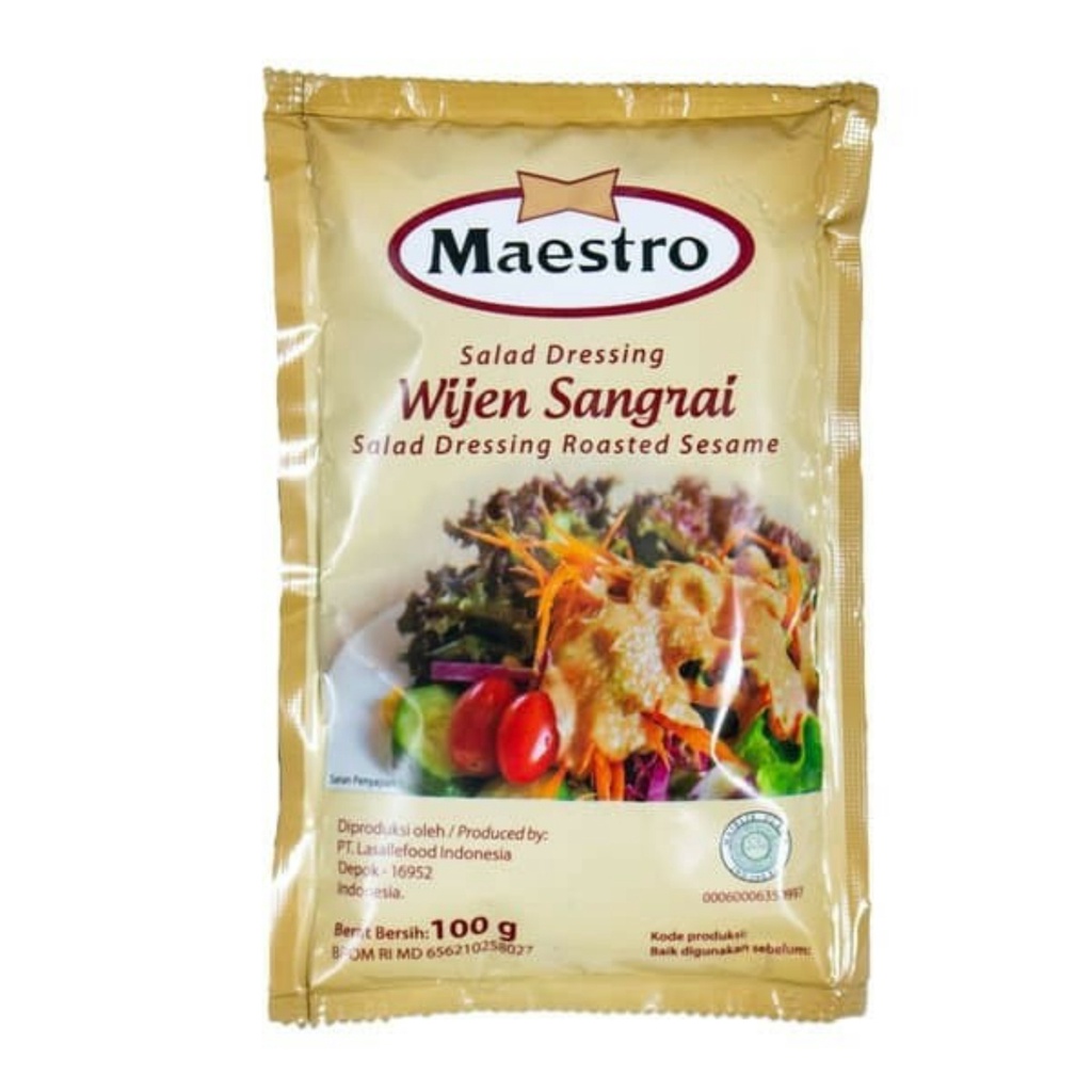 Jual Maestro Wijen Sangrai Sachet Roasted Sesame Salad Dressing 100gr ...