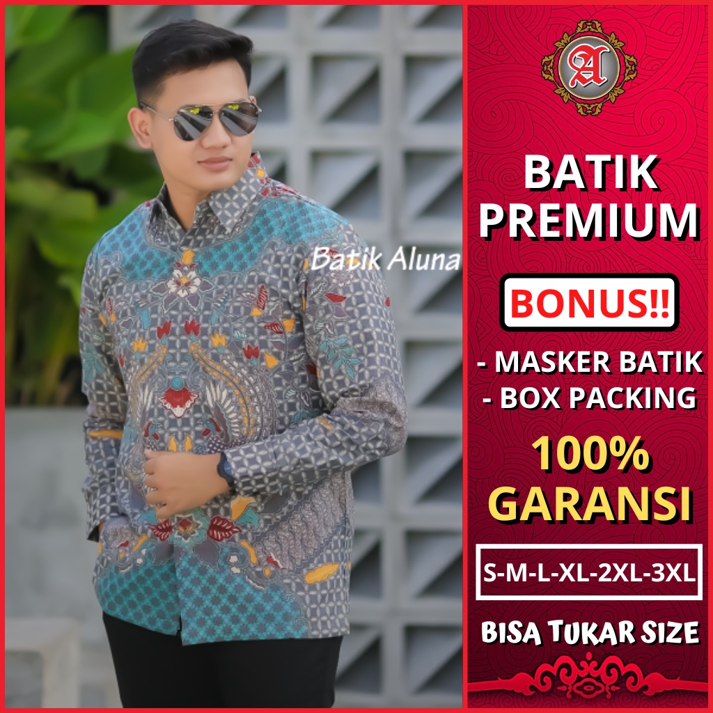 Jual Batik Pria Modern Lengan Panjang Kemeja Batik Pria Keratonan Solo Premium Produsen Batik ...