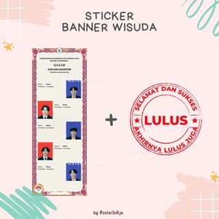 Jual Sticker Tambahan untuk Banner Wisuda ke-LULUS an Sticker ...