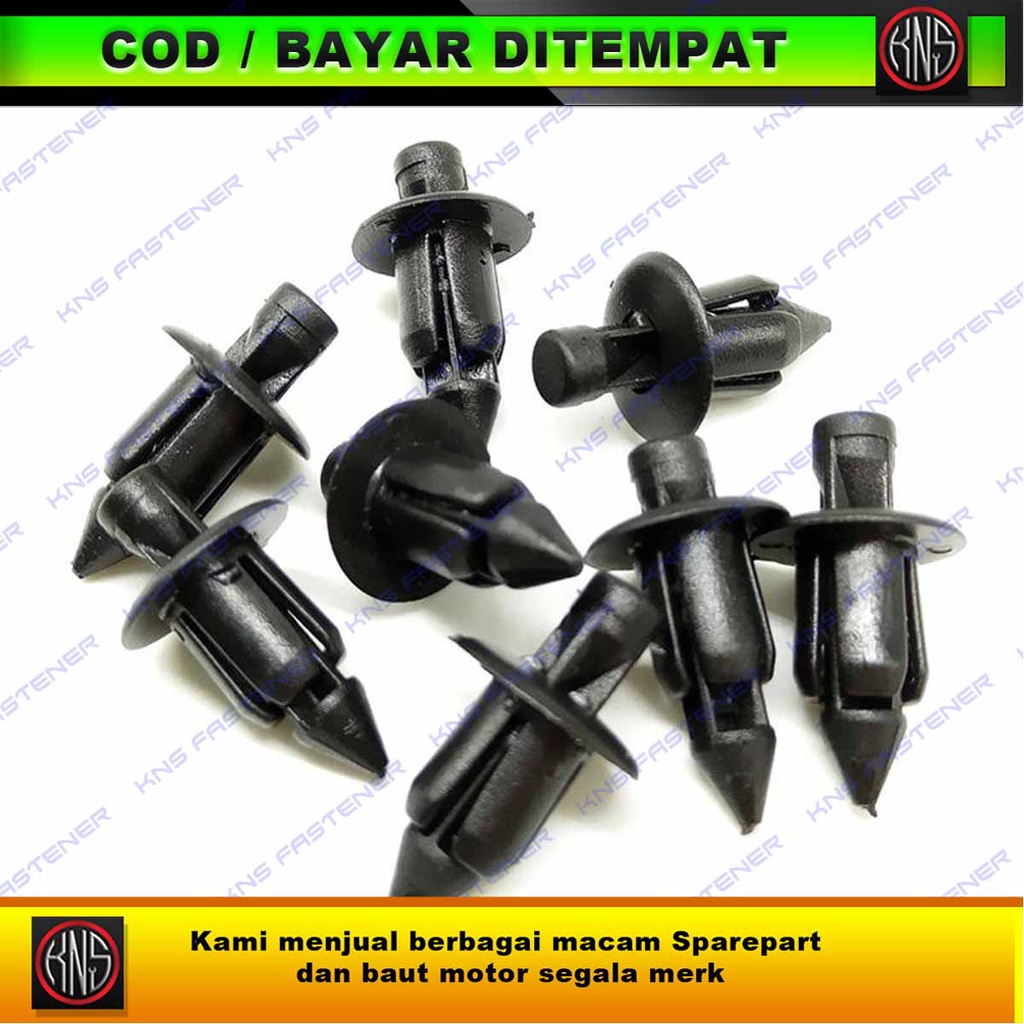 Jual baut kancing klip nmax cbr ninja original rivet body plastik hitam ...