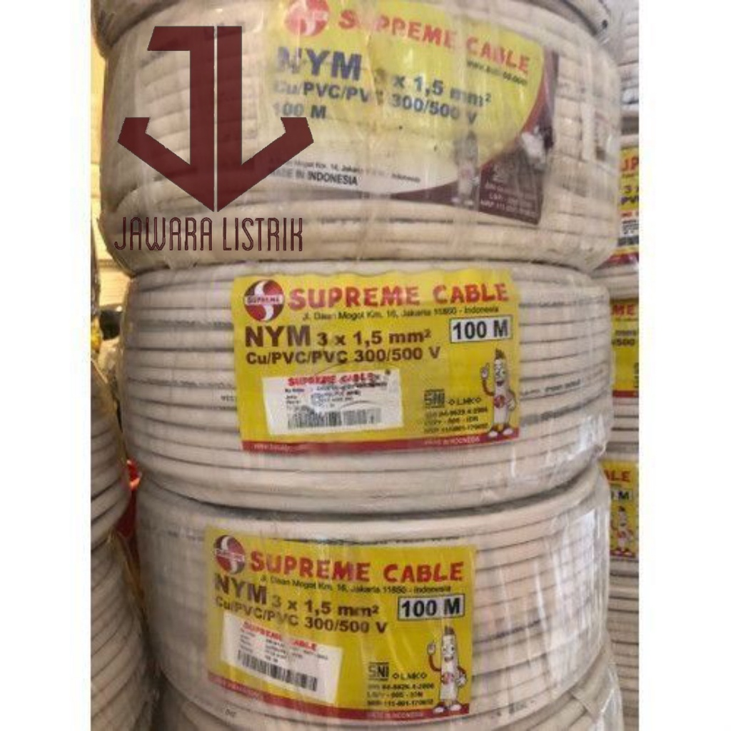 Jual KABEL NYM SUPREME 3X1,5 METERAN PERMETER | Shopee Indonesia