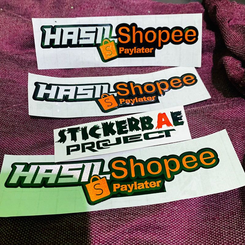 Jual Sticker hasil shopee cutting sticker bukan print tinta | Shopee ...