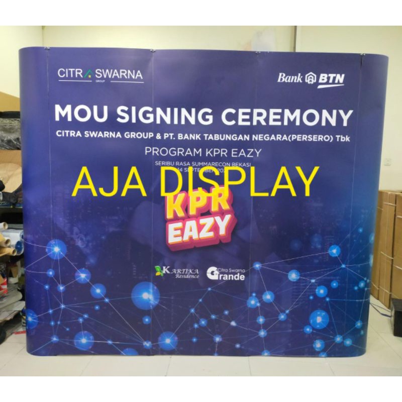 Jual BACKDROP / BACKWALL PORTABLE 3x3 HANYA ALAT TANPA CETAK | Shopee ...