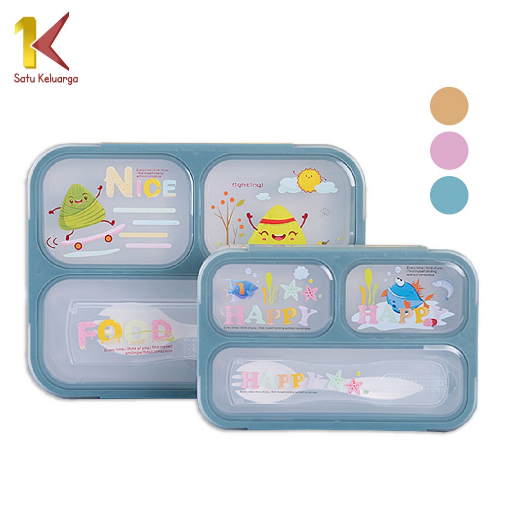 Jual Satu Keluarga Lunch Box Set Anak C448 C449 Tempat Makan Anak Motif ...