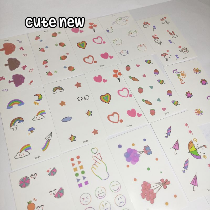 Jual New Tatto Temporary Tato Tidak Permanen Korean Style Simpel ...