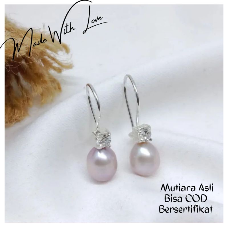 Jual Silver 925 Anting Perak Asli Anting Perak Mutiara Asli Lombok ...