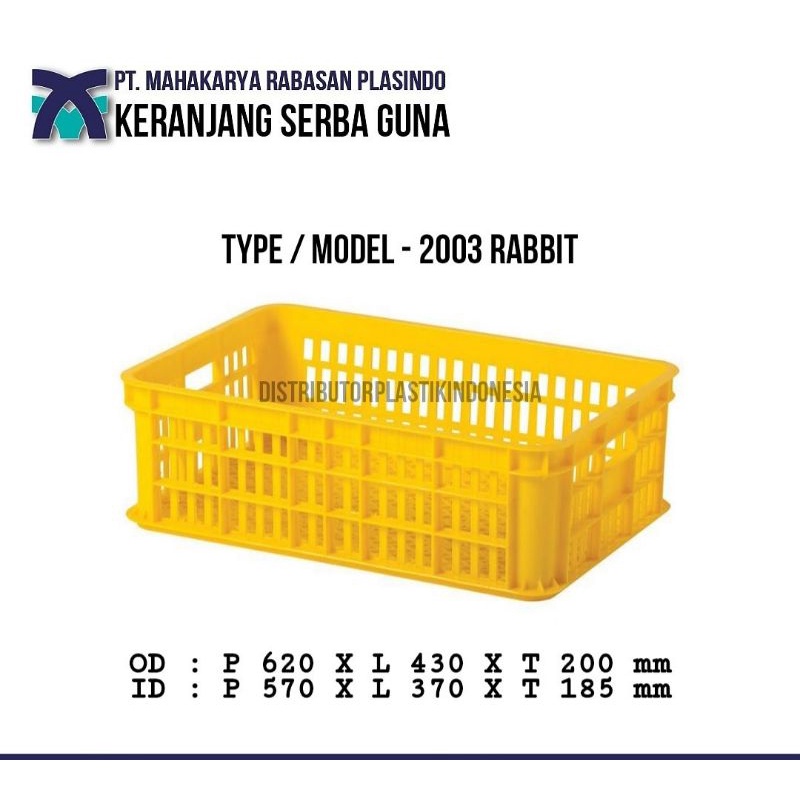 Jual Keranjang Plastik SERBAGUNA Merk Rabbit model-2003 | BOX CONTAINER ...