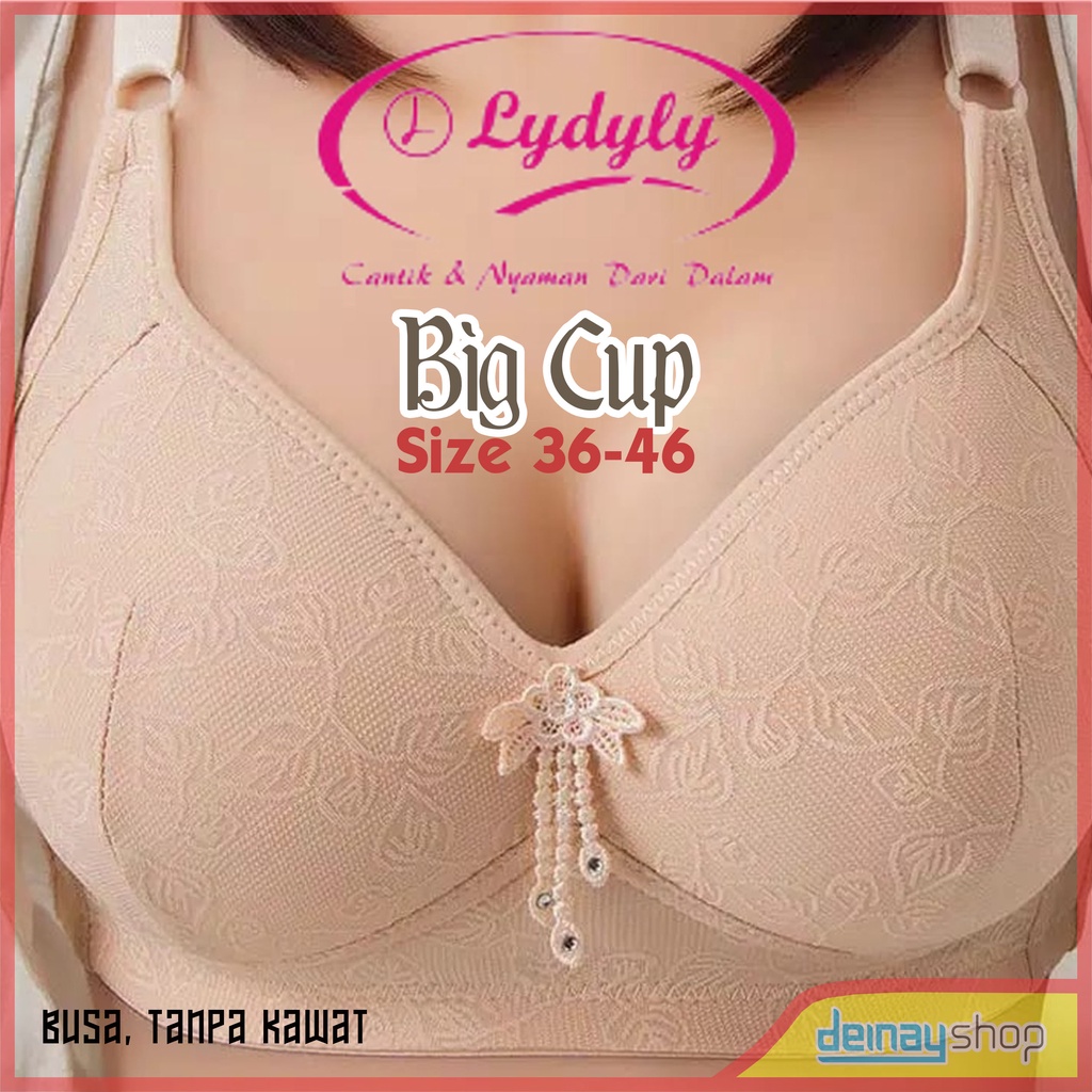 Jual Lydyly Bra BH Big Cup Besar Busa Tipis Tanpa Kawat Adem Nyaman | Shopee Indonesia