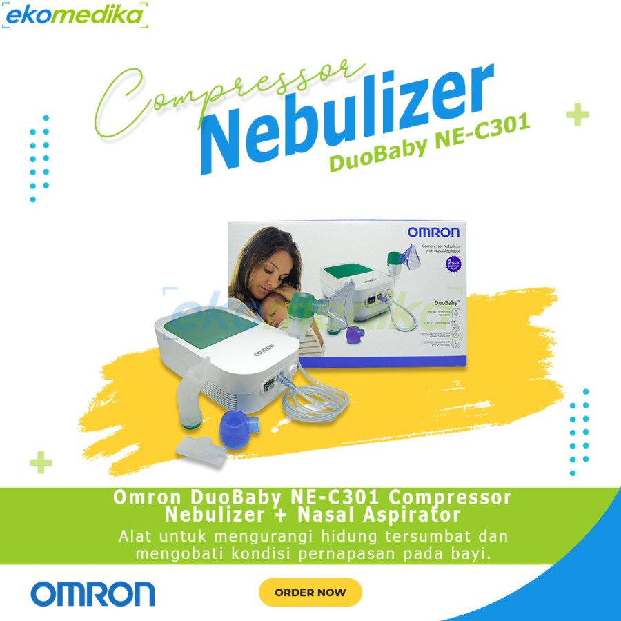 Jual Omron DuoBaby NE-C301 Compressor Nebulizer + Nasal Aspirator Duo ...