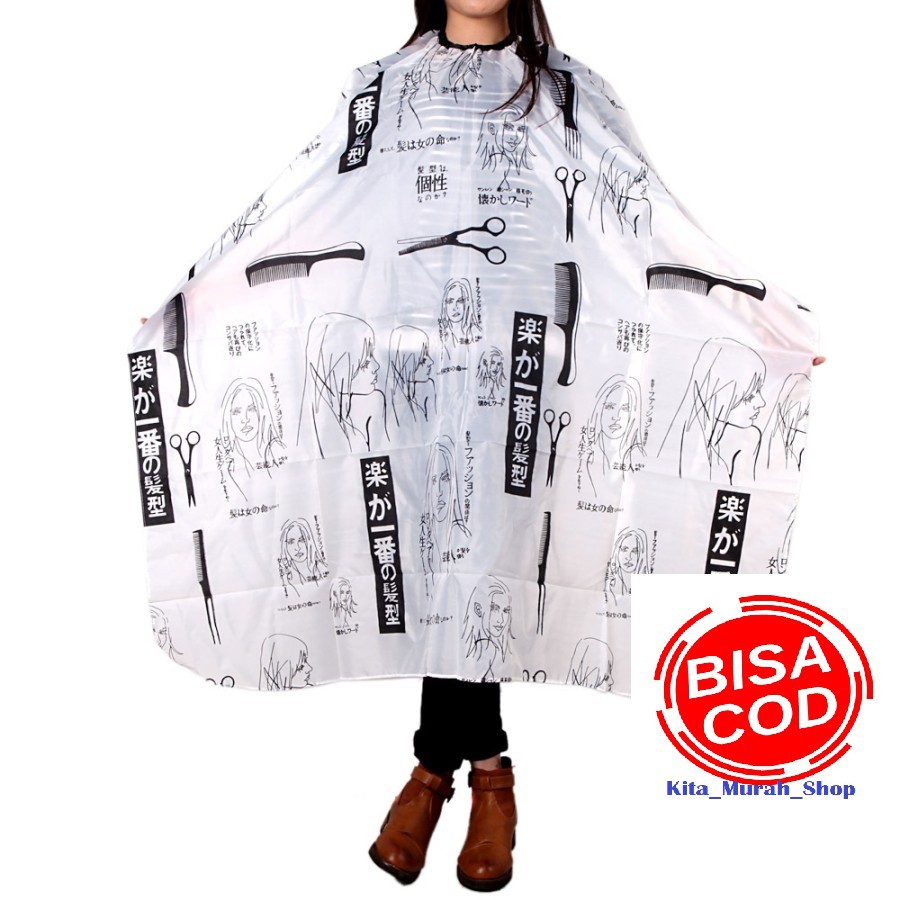 Jual COD Kain Kap Cape Kain Kep Kain Penutup Badan saat Cukuran Salon ...