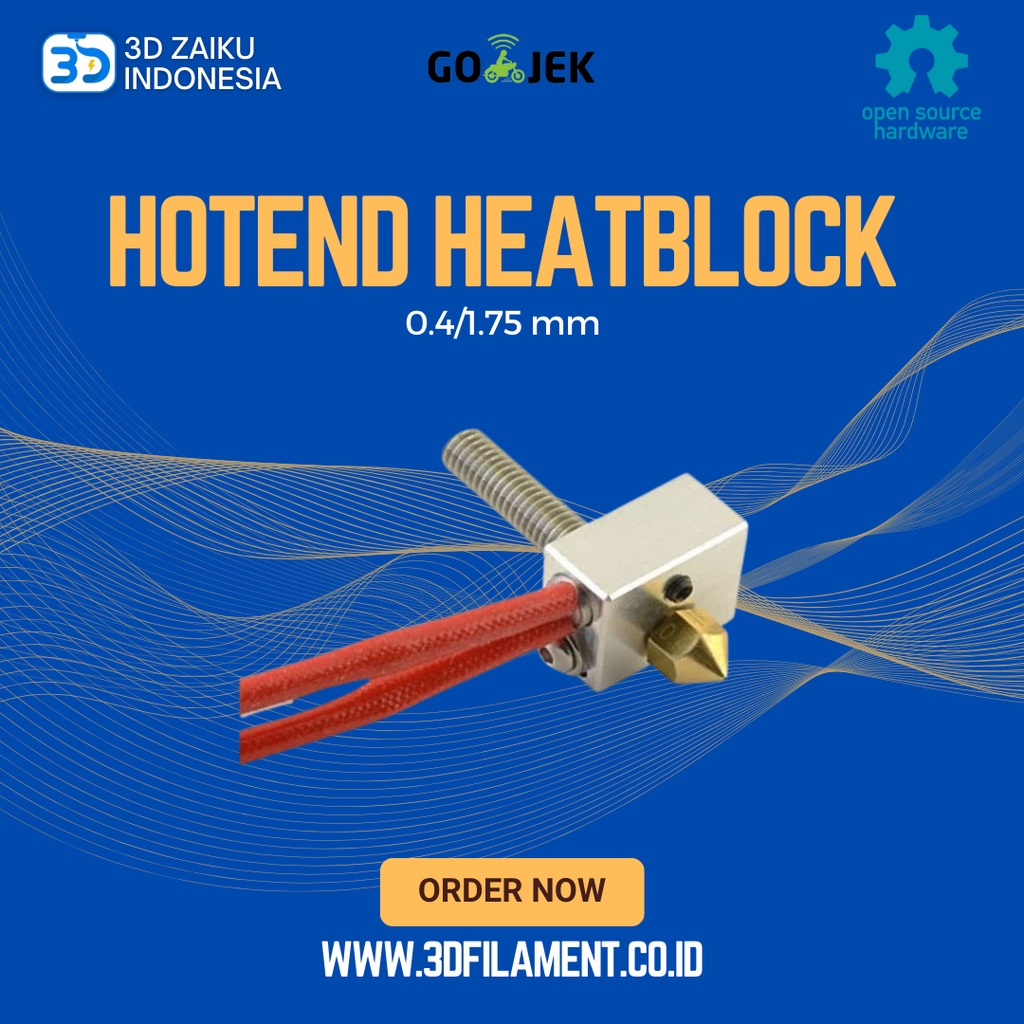 Jual Zaiku 3D Printer Hotend Heatblock Kit 0.4/1.75 mm | Shopee Indonesia