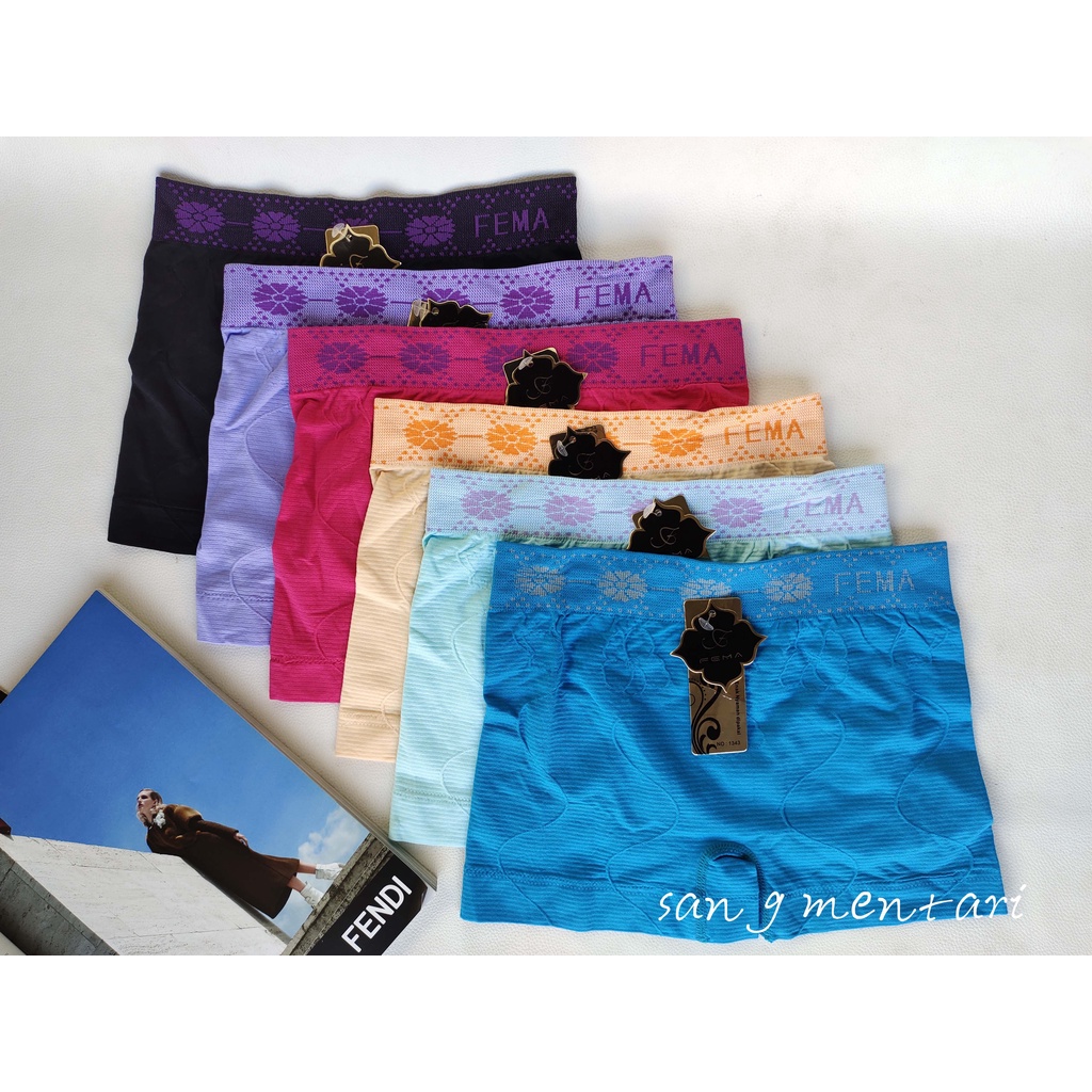 Jual Fema Boxer Wanita Boxer Rajut Short Pants CD Rajut Nyaman dipakai ...