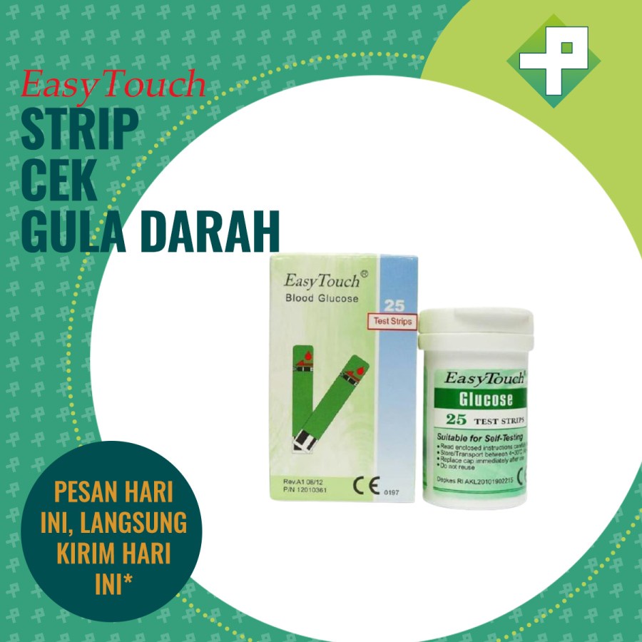 Jual Strip Gula Darah Easy Touch / Stik Gula / Blood Glucose / ET Isi ...