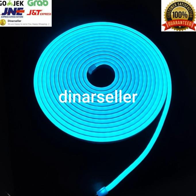 Jual NEON FLEX ICE BLUE LED DC 12V NEON SIGN PANJANG 5 METER (SKU ...