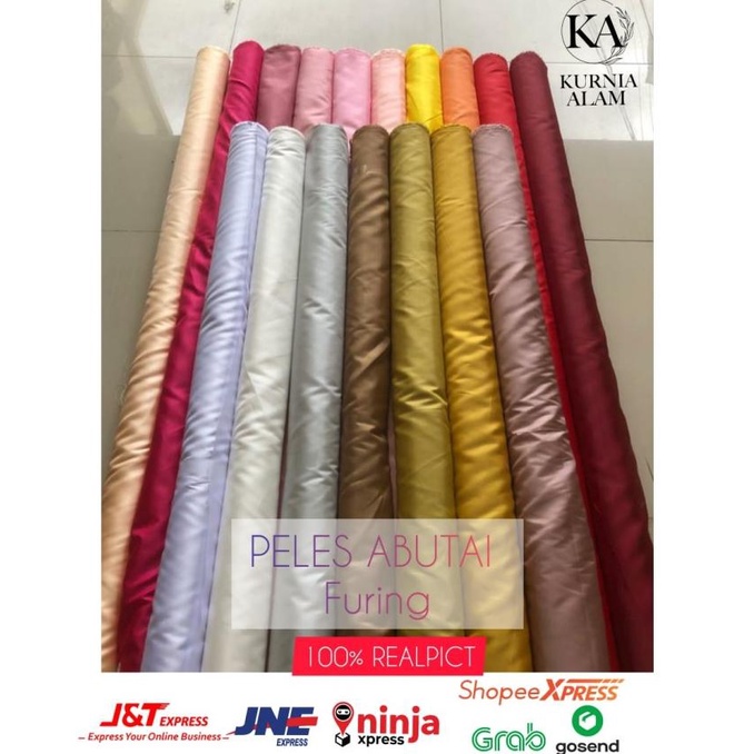 Jual Kain Peles Palace Kahatex Furing Abutai Silk ROLL gulungan Lebar ...