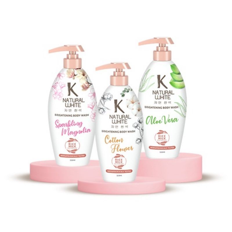 Jual K Natural Sabun Mandi Brightening Body Wash 500ml Botol Pump ...