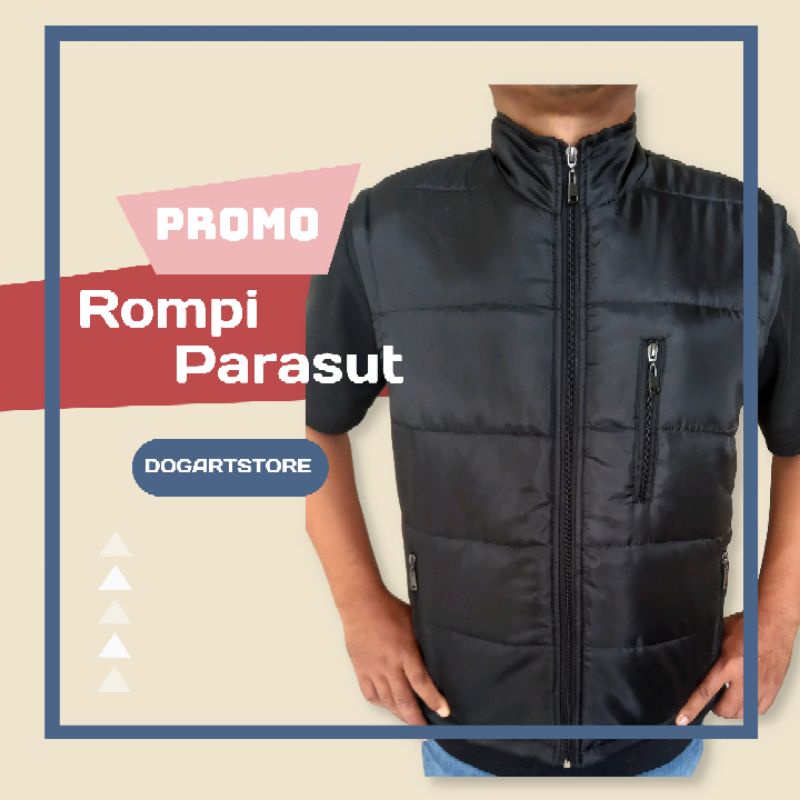 Jual Jaket Rompi Parasut Pria Resleting Polos Murah Orginal Dogart ...
