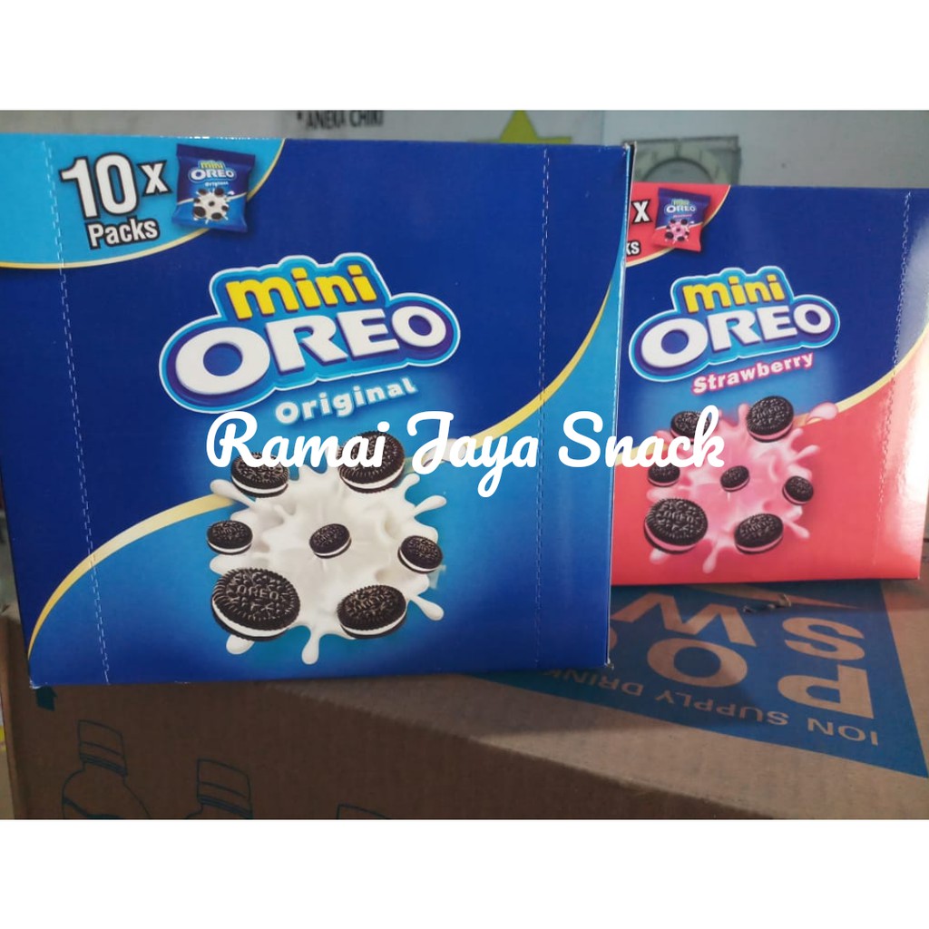 Jual Biskuit Oreo Mini Cokelat/ Vanilla/ Strawberry Box | Shopee Indonesia
