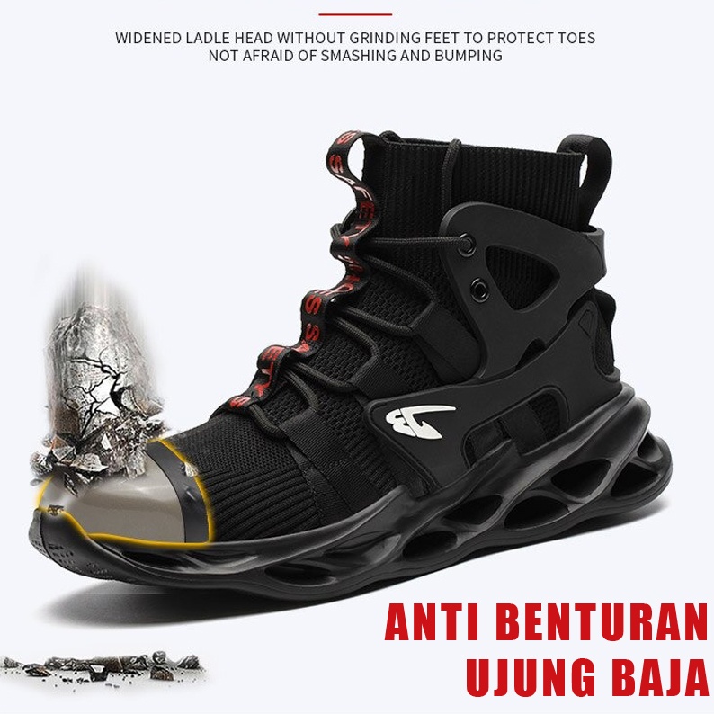 Jual ⭐⭐⭐⭐⭐ Produk Terbaik Paling dicari Sepatu Safety Sneakers Sport ...