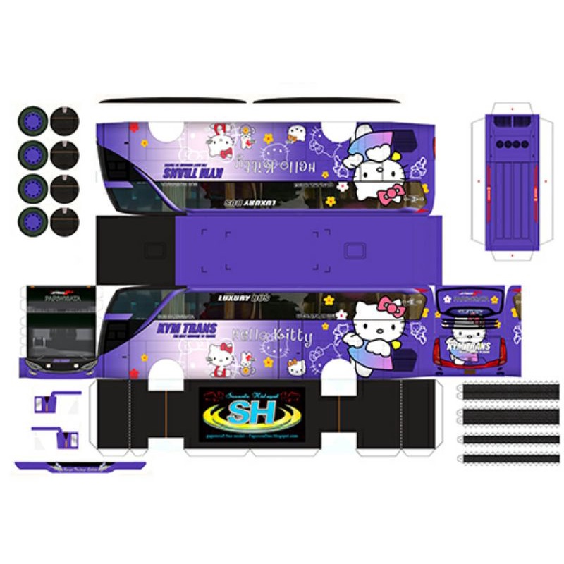 Jual papercraft pola bus bebas pilih nama bus | Shopee Indonesia