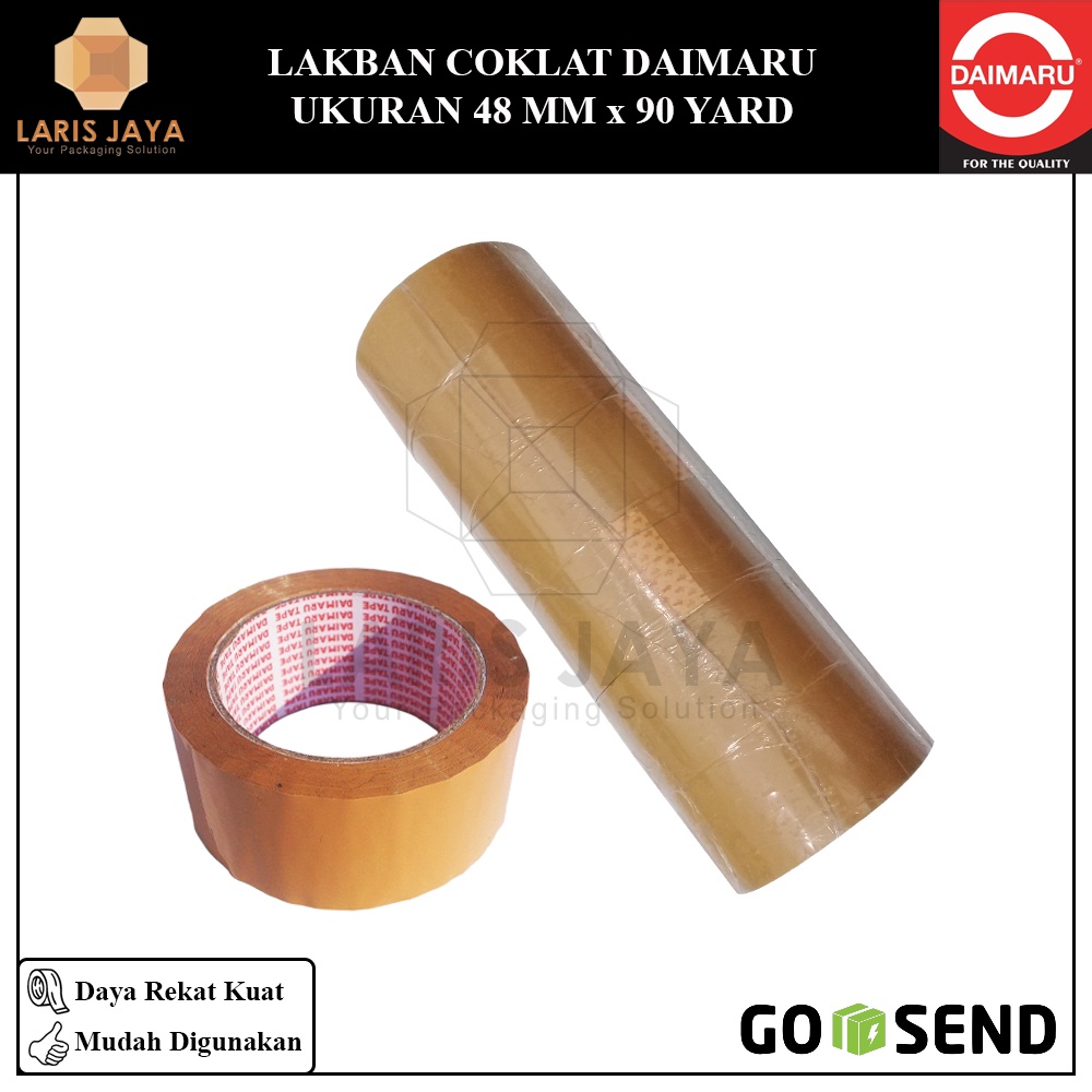 Jual Paket Lakban Coklat 1 Slop Isi 6 Lakban Isolasi Selotip Merk Daimaru 2 Inch / 48 mm x 90 ...