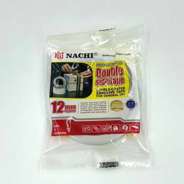 Jual DOUBLE TAPE NACHI 12 MM / Isolasi Selotip 2 Sisi Double Side tape ...