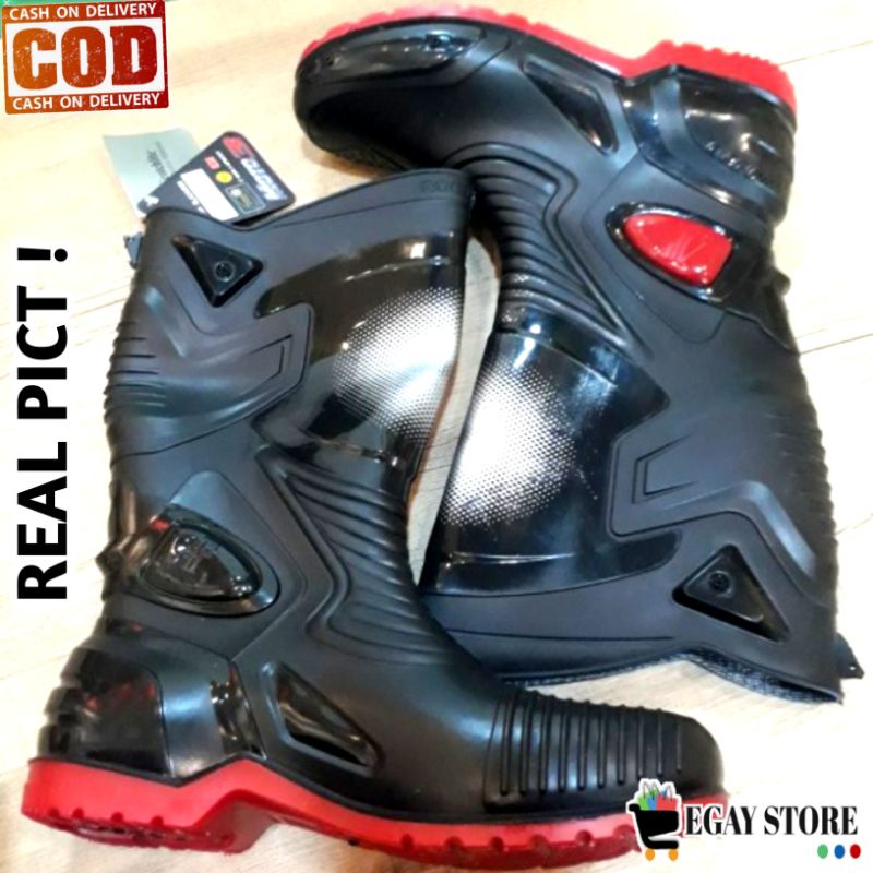 Jual Sepatu Boot Pria AP Boots Moto 3 Spatu Karet PVC Anti Tembus Air ...