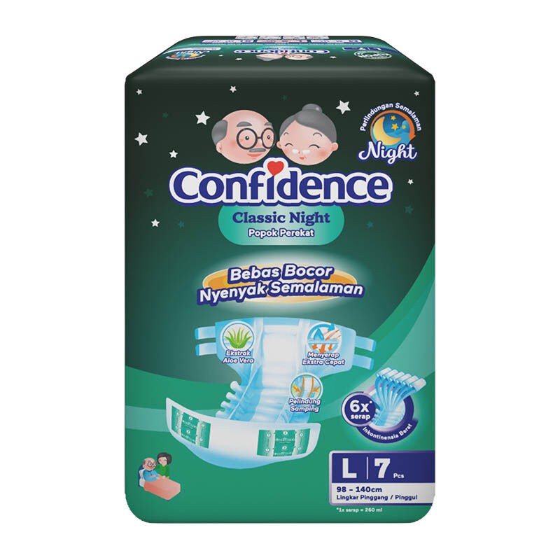 Jual CONFIDENCE Adult Classic Night L 7's | Shopee Indonesia