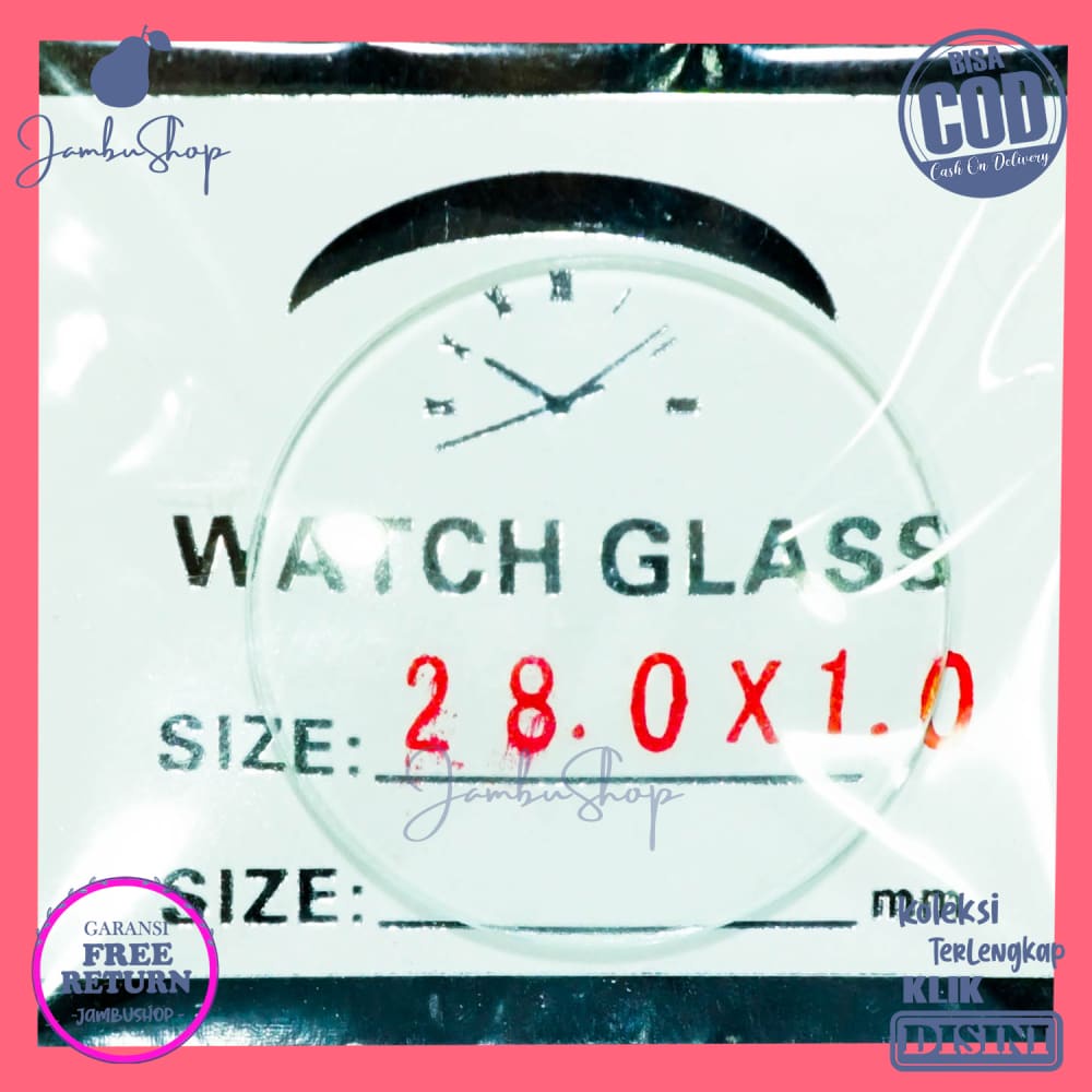 Jual Kaca Jam Kaca Bahan Aksesoris Jam Murah PNC-325 Bulat Cembung 2,8 ...