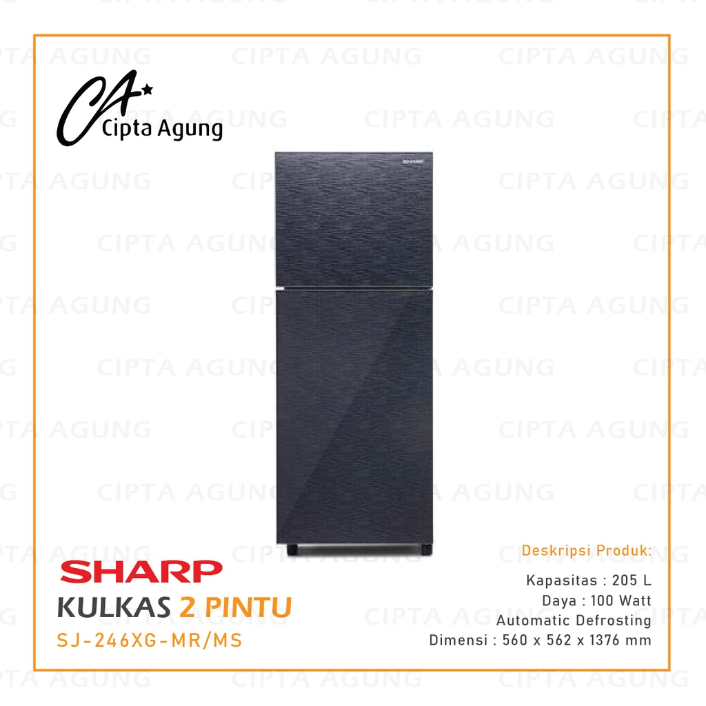Jual KULKAS 2 PINTU SHARP SJ-246XG-MR/MS SJ246XG MR / MS SJ 246 XG [BDG] | Shopee Indonesia