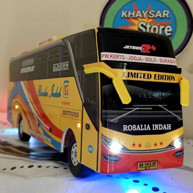 Jual Miniatur bus bis Rosalia indah shd plus lampu | Shopee Indonesia