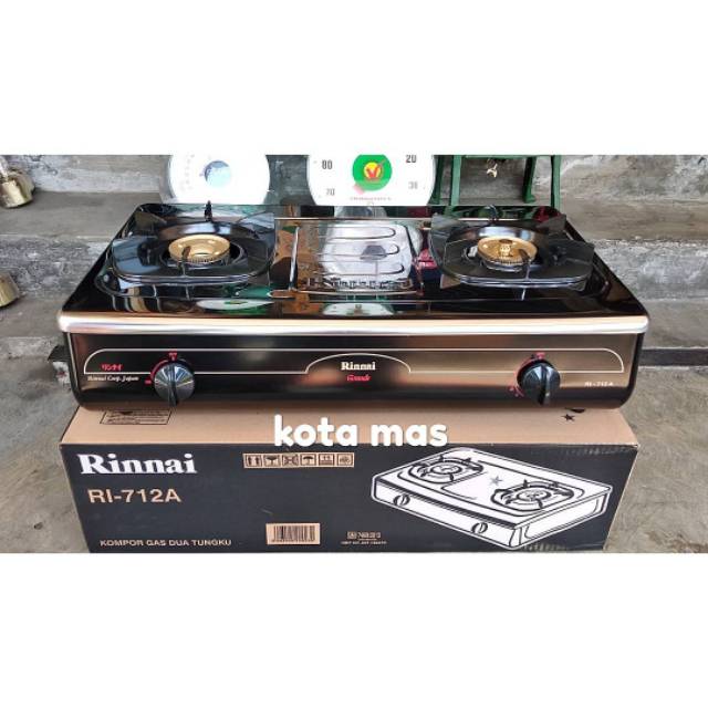 Jual Kompor Gas 2 Tungku Stainless Api Besar Rinnai RI712A Murah Baru ...