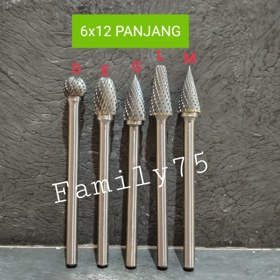 Jual Mata cuner 6mm x 12mm Long panjang Mata tuner Mata bor cun rotary ...