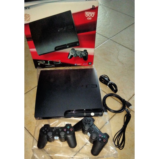 Jual Ps3 slim 500gb 160gb 320gb 120gb playstation 3 lengkap 2 stik segel void | Shopee Indonesia