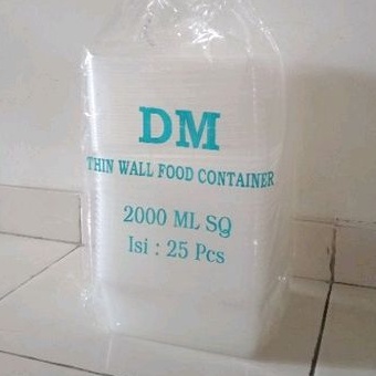 Jual THINWALL DM 2000ml SQ / kotak makanan / thin wall | Shopee Indonesia