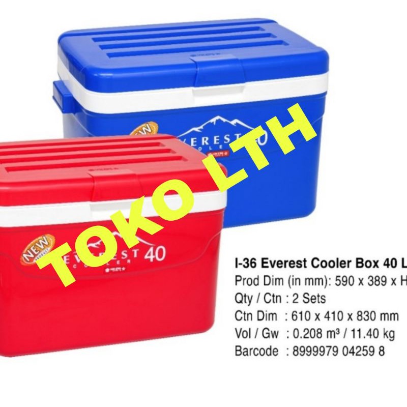 Jual EVEREST COOLER BOX 40 LITER LION STAR I-36 KOTAK ES PENDINGIN ...
