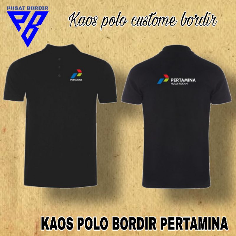Jual Kaos polo bordir pertamina / Polo shirt PERTAMINA full bordir ...