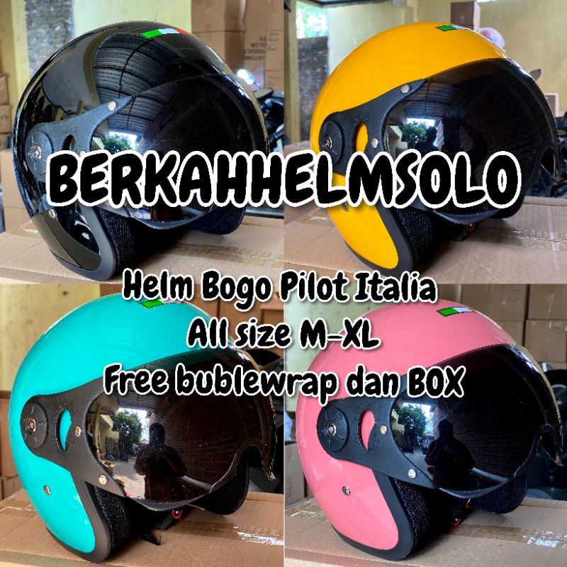 Jual HELM BOGO DEWASA RETRO PILOT ITALY SNI PREMIUM PRIA DAN WANITA ...